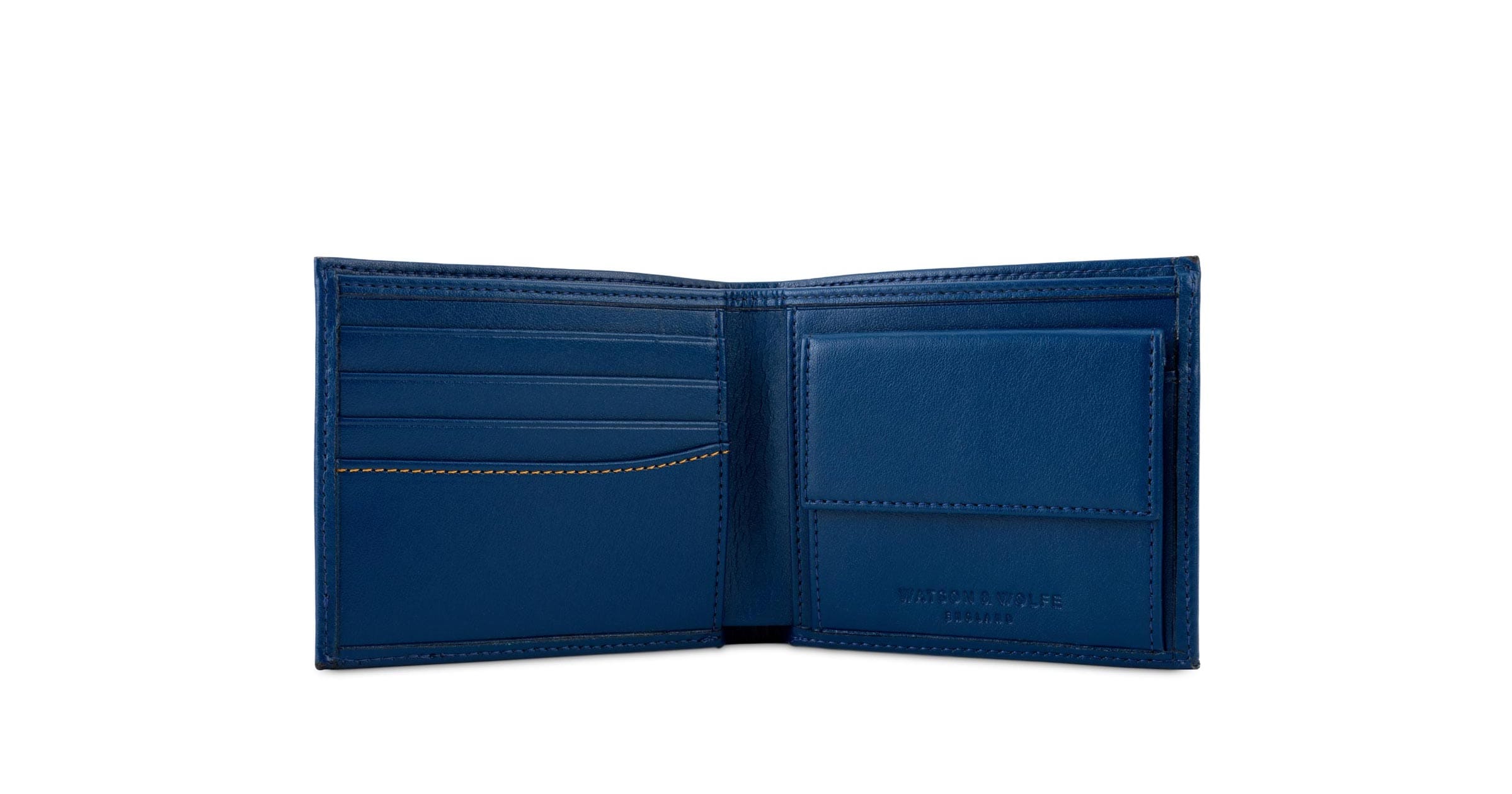 Men's Wallet with Coin Pocket in Navy Blue - Watson & Wolfe